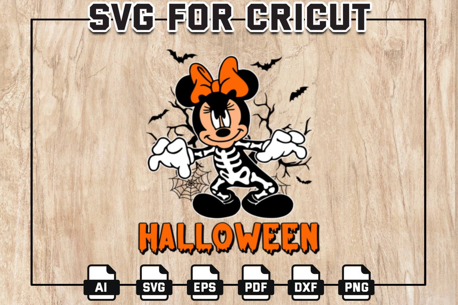 Skeleton Minnie Costume Halloween Svg, Halloween Masquerade, Trick Or ...
