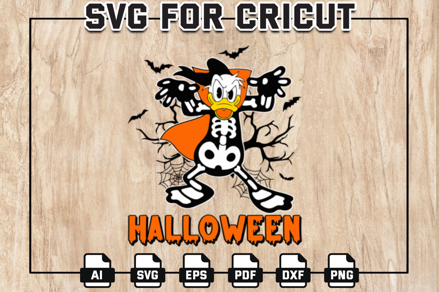 Skeleton Donald Duck Costume Halloween Svg, Halloween Masquerade, Trick ...