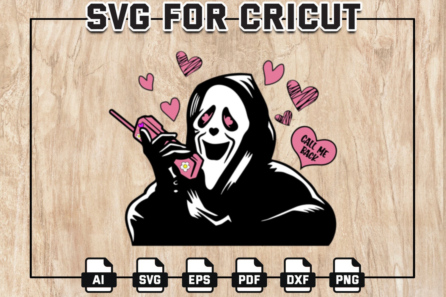 Ghostface Call Me Back, scream ghostface svg, dxf, pdf, png, jpg ...