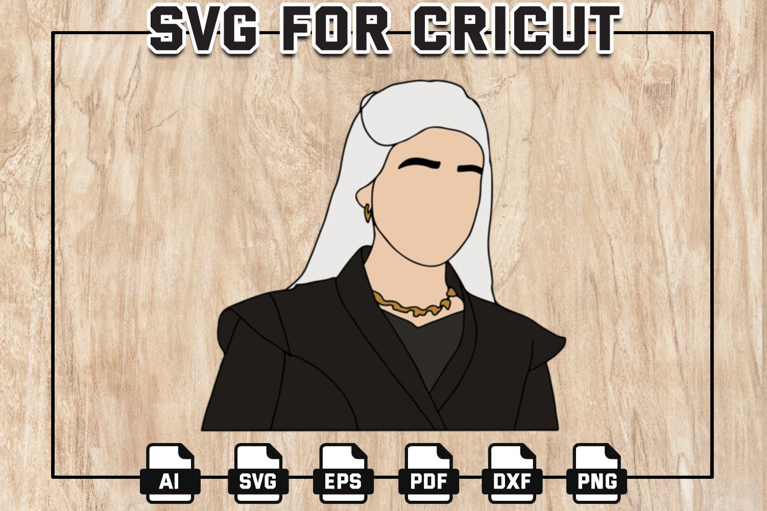 Rhaenyra Targaryen House of the Dragon Dracarys Silhouette, Digital Download, Images, Cut Files ...