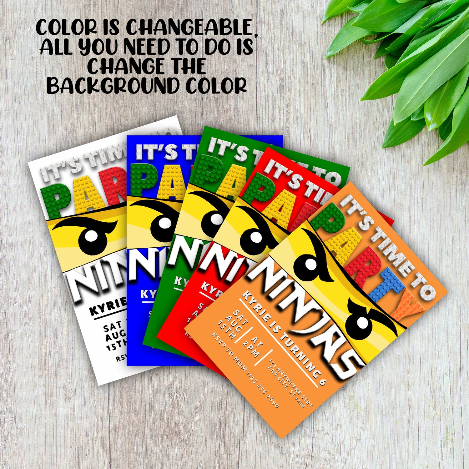 Ninjago Birthday Invitation, Ninjago Editable Invitation, Ninjago Party Theme, Ninjago ...