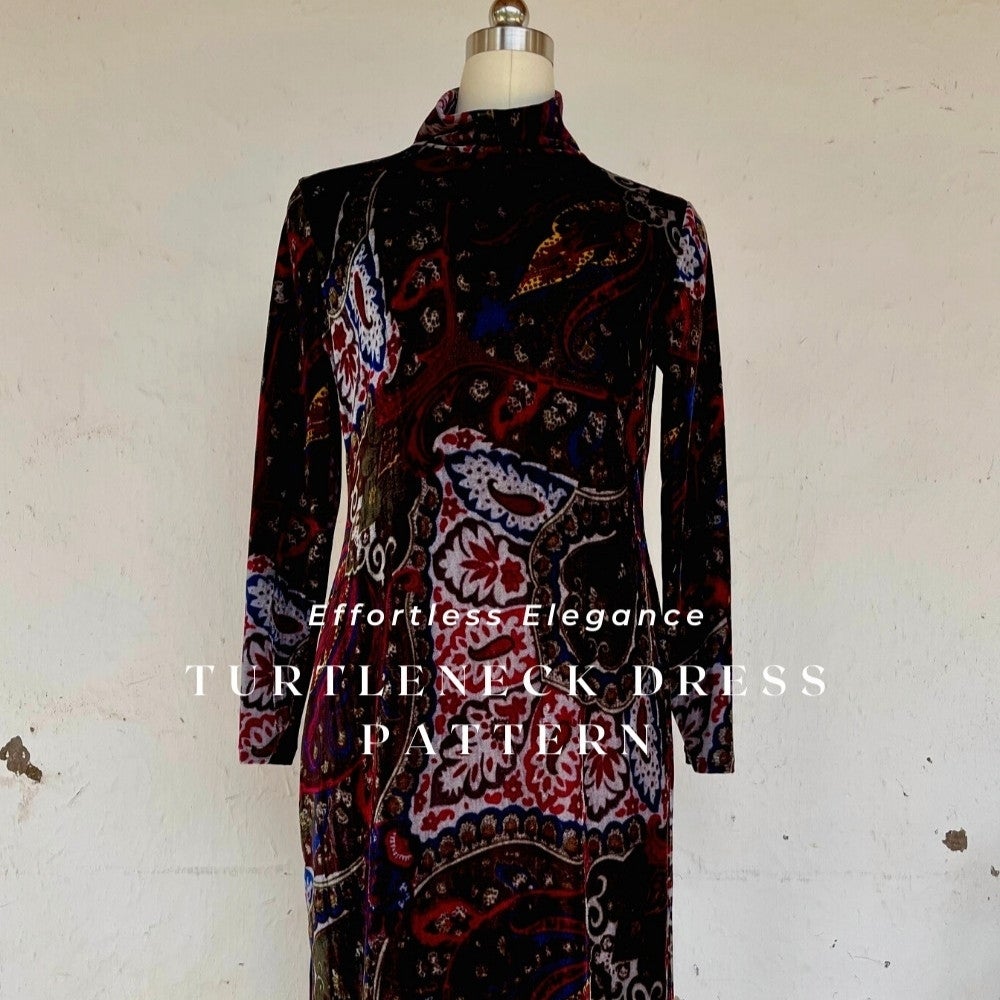 Turtleneck Dress Pattern - Effortless Elegance - Payhip