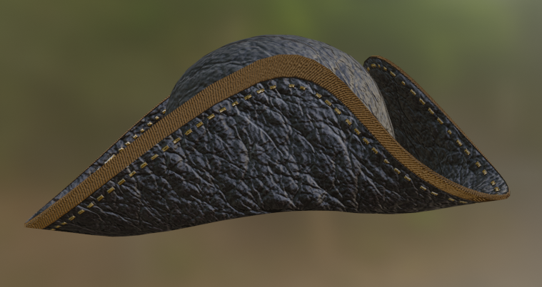 Tricorne - Pirate Hat - VRChat Halloween - OBJ Textures - Commercial use *2022* - Payhip