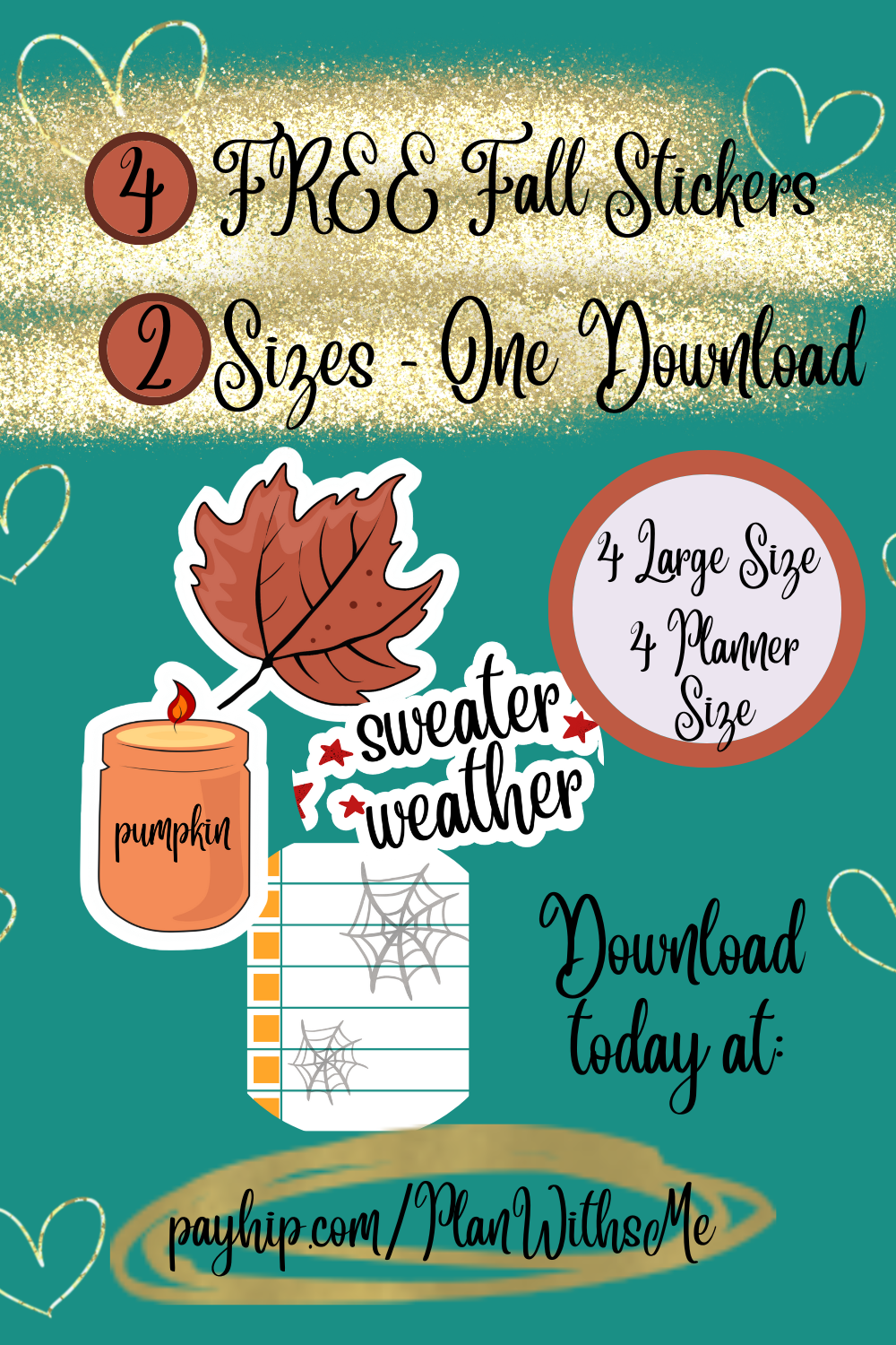 Cute Fall Stickers FREE DIGITAL DOWNLOAD - Payhip