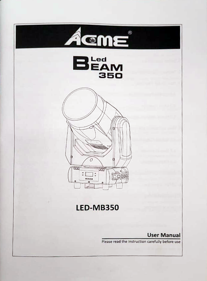 Fixture de Freestyler P/ Led Beam 350 de Acme ( LED-MB350 ) - Payhip