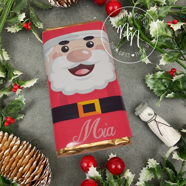 Santa chocolate wrapper - Digital download with space for ...