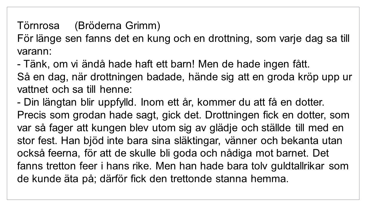 Törnrosa en saga av Bröderna Grimm (Swedish) - Payhip
