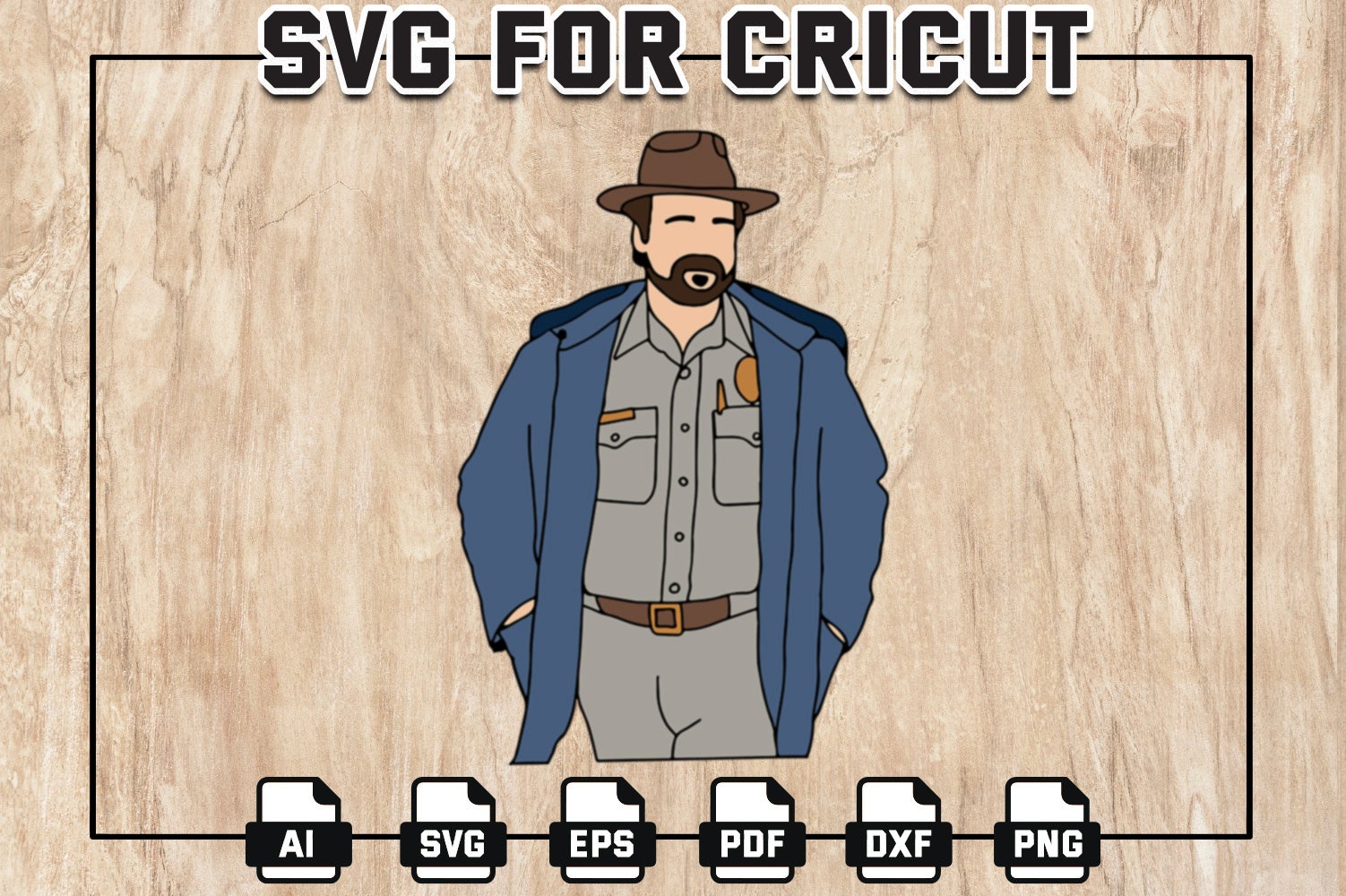 Hopper Season 4 Svg File, Jim Hopper Stranger Things SVG, Movie Svg ...