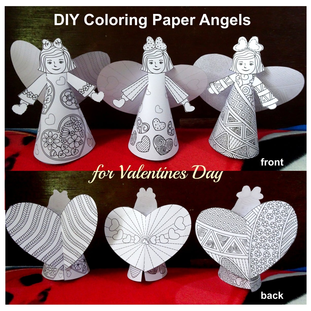 DIY Coloring Paper Angels - Payhip