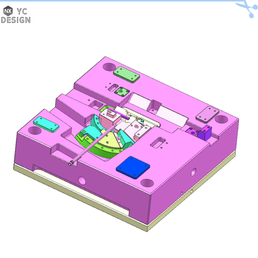 (Injection mold) A pair of elbow mold diagram, which is characterized ...