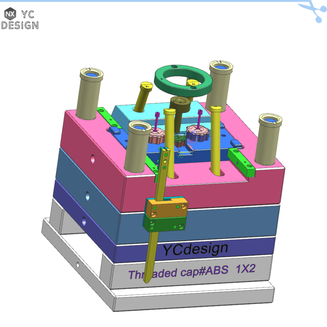 (Injection mold) 7 sets of common thread automatic twisting mold design ...