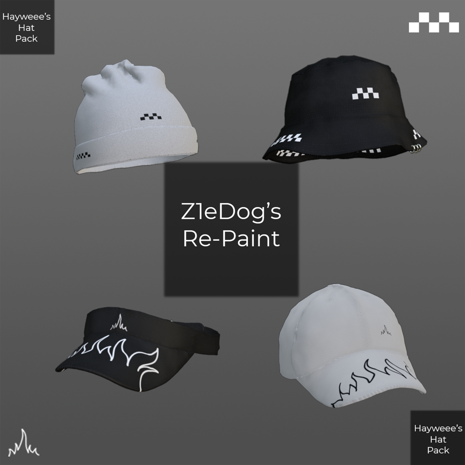 Hayweee Hat's Re-Paint BONUS CHECKER TEXTURE VRChat - Payhip