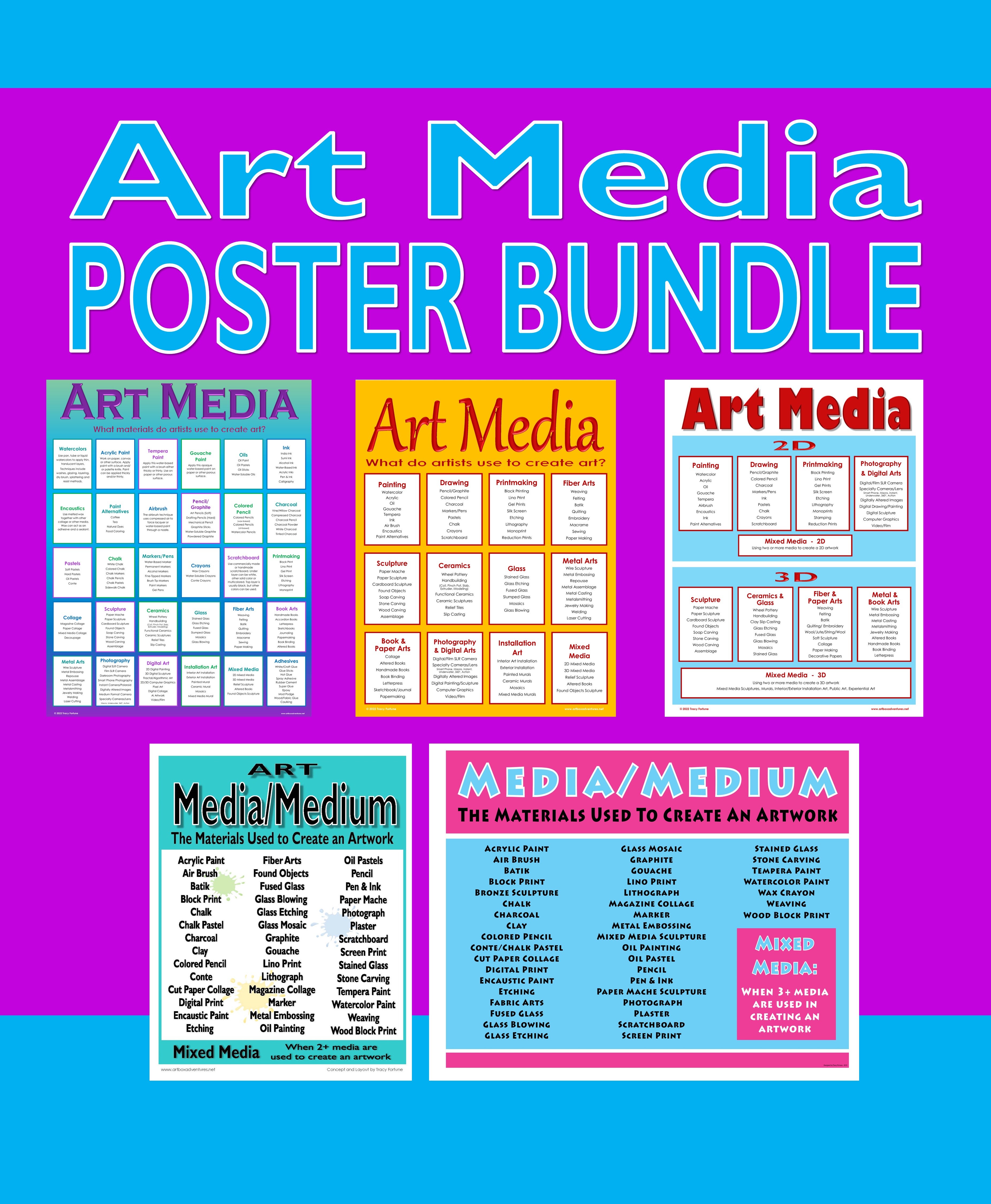 Art Media Poster BUNDLE with 5 Posters - Payhip