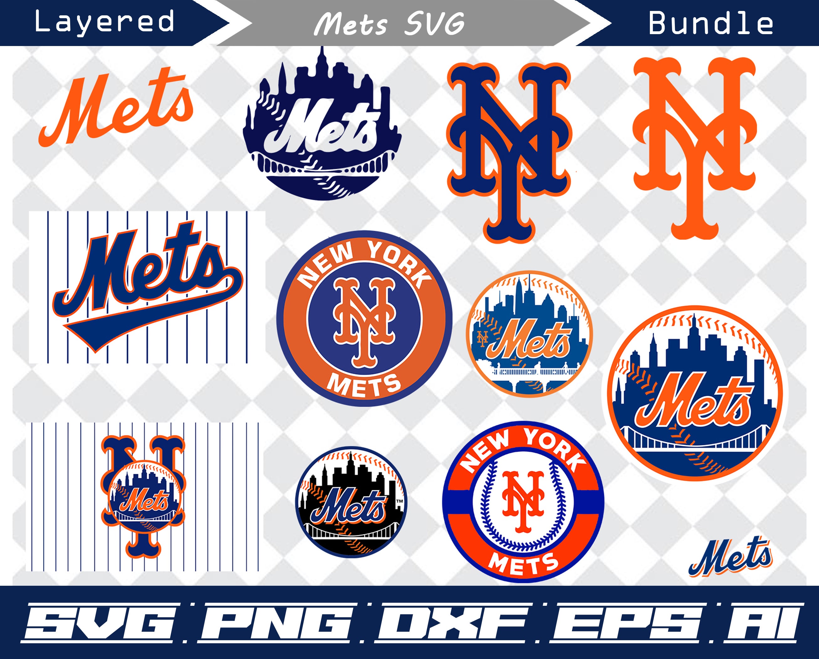 New York Mets SVG, PNG, DXF, EPS, AI, Mets SVG, New York Mets Cut files ...