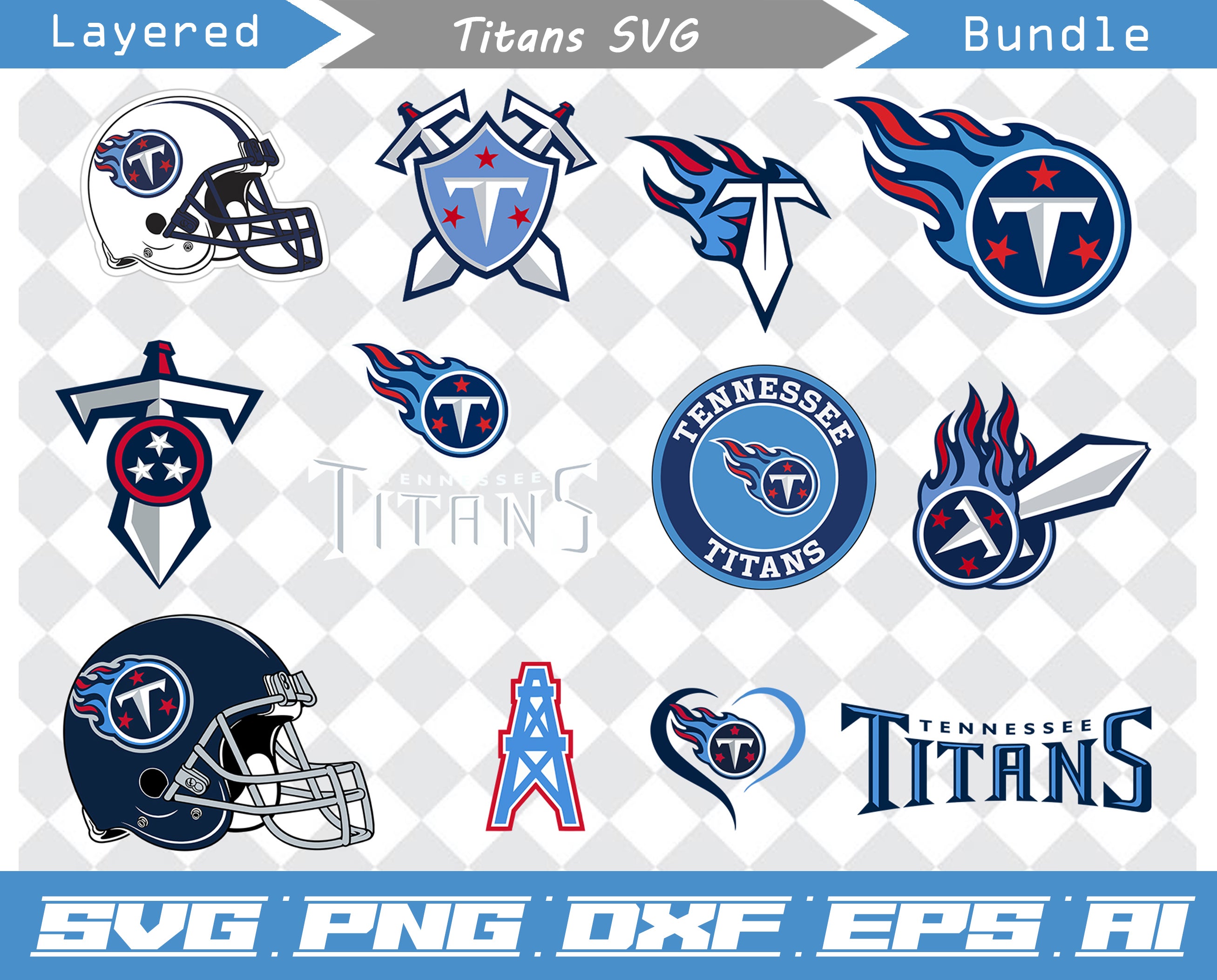 Tennessee Titans SVG, PNG, DXF, EPS, AI, Titans SVG, Tennessee Titans ...