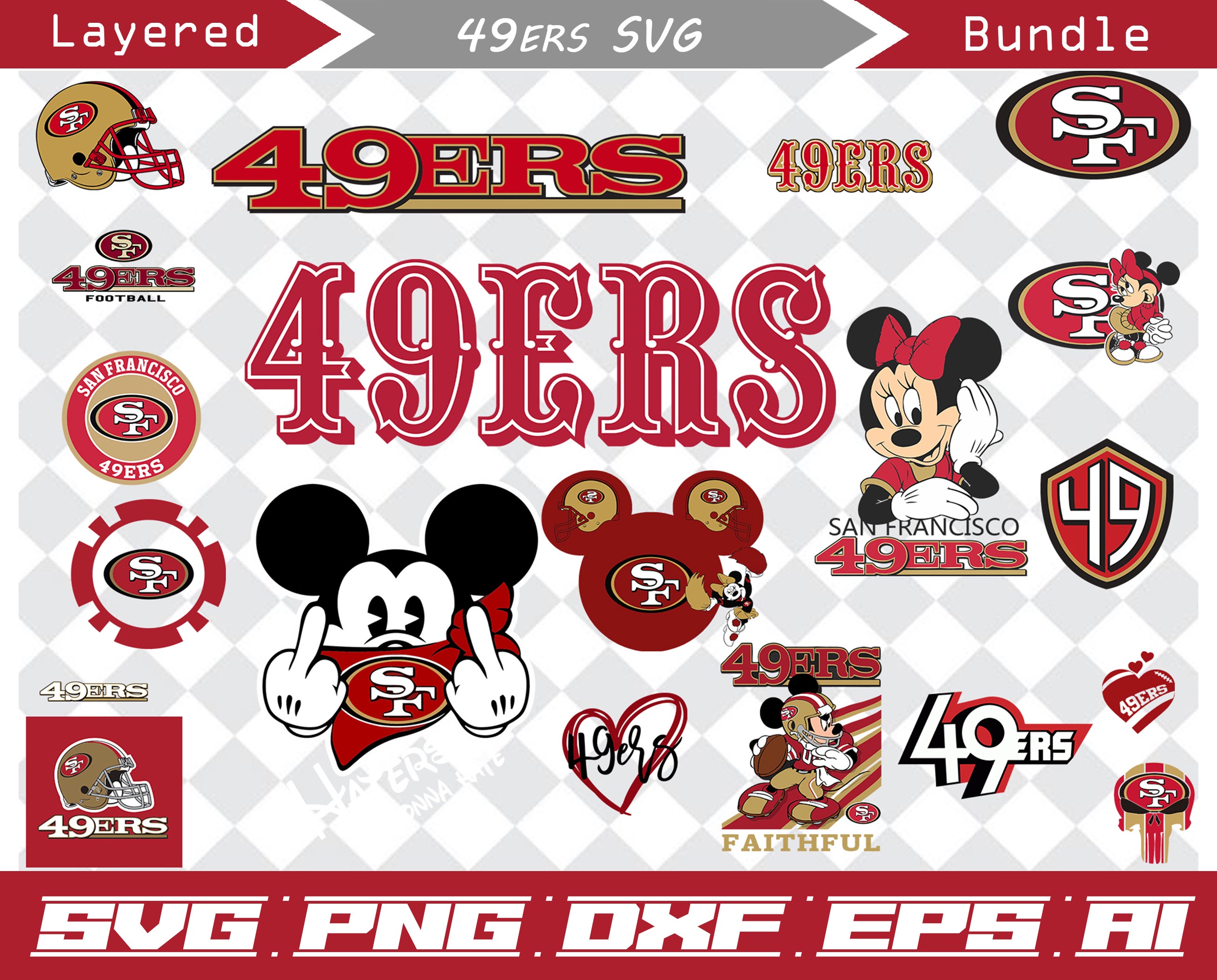 San Francisco 49ers SVG, PNG, DXF, EPS, AI, 49ers SVG, San Francisco ...