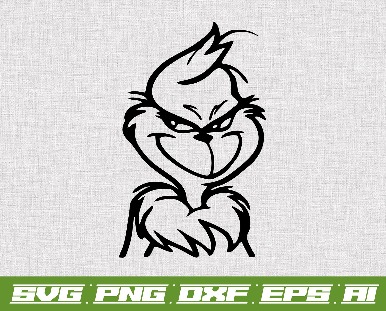 Grinch SVG, PNG, DXF, EPS, AI, Grinch face SVG, Grinch Cut files ...