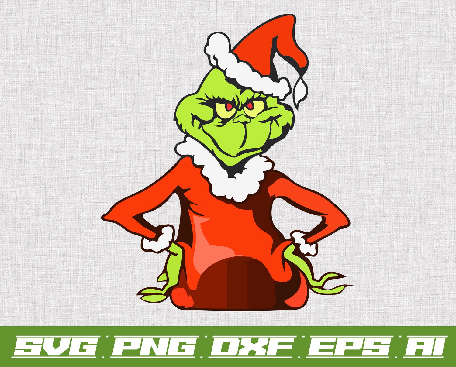 Grinch SVG, PNG, DXF, EPS, AI, Grinch face SVG, Grinch Cut files ...