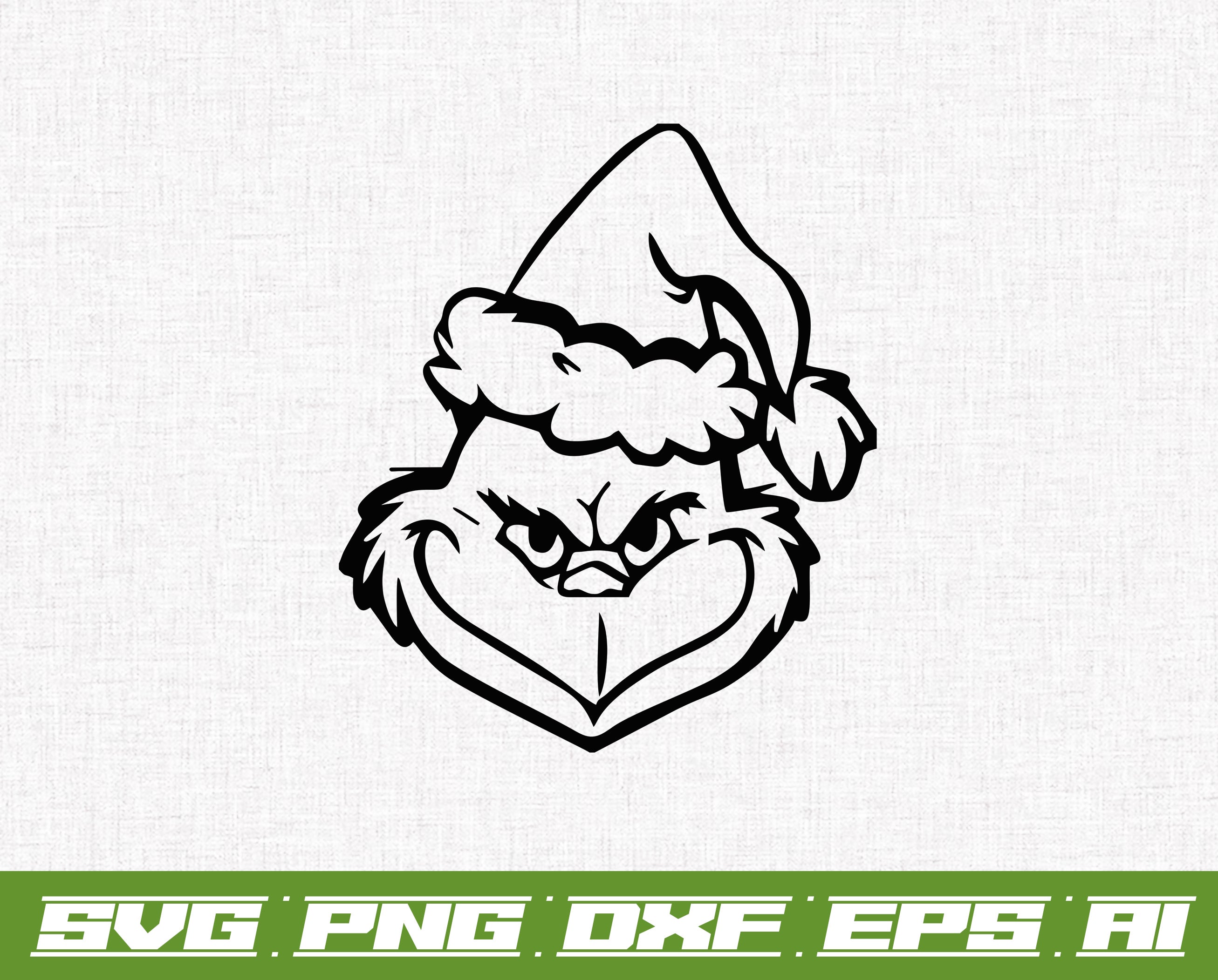 Grinch SVG, PNG, DXF, EPS, AI, Grinch face SVG, Grinch Cut files ...
