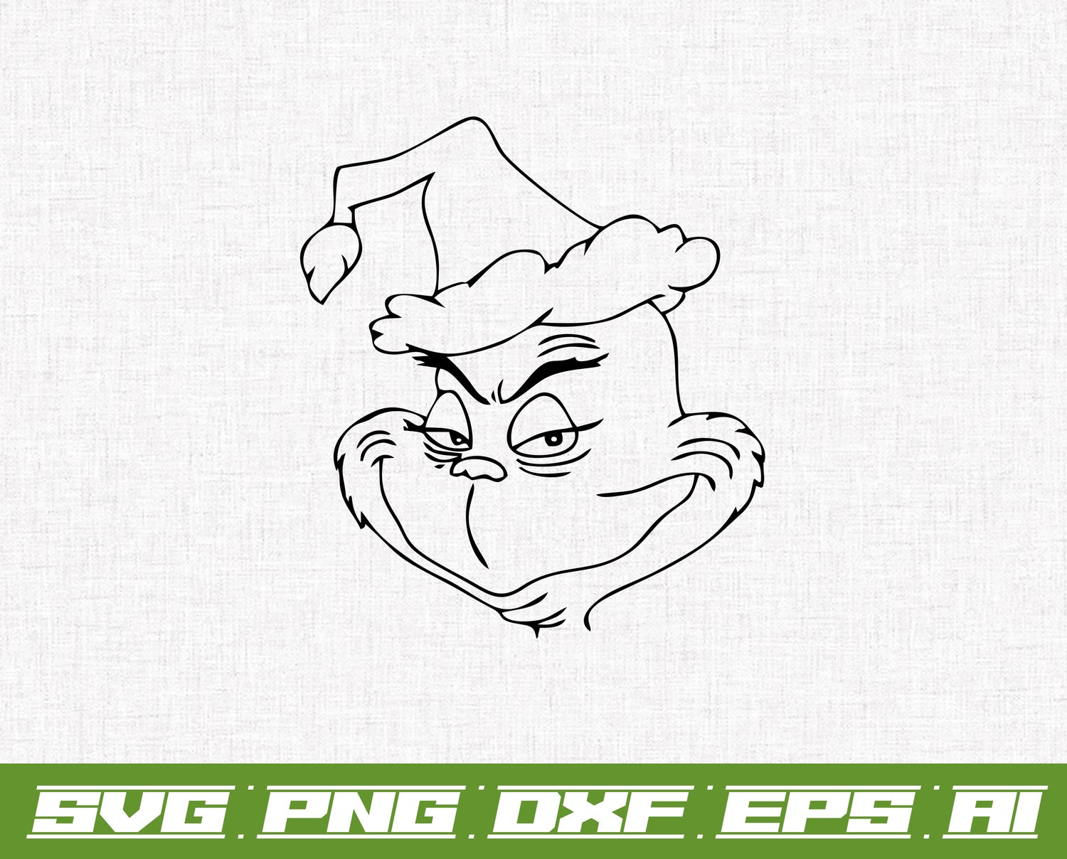 Grinch SVG, PNG, DXF, EPS, AI, Grinch face SVG, Grinch Cut files ...