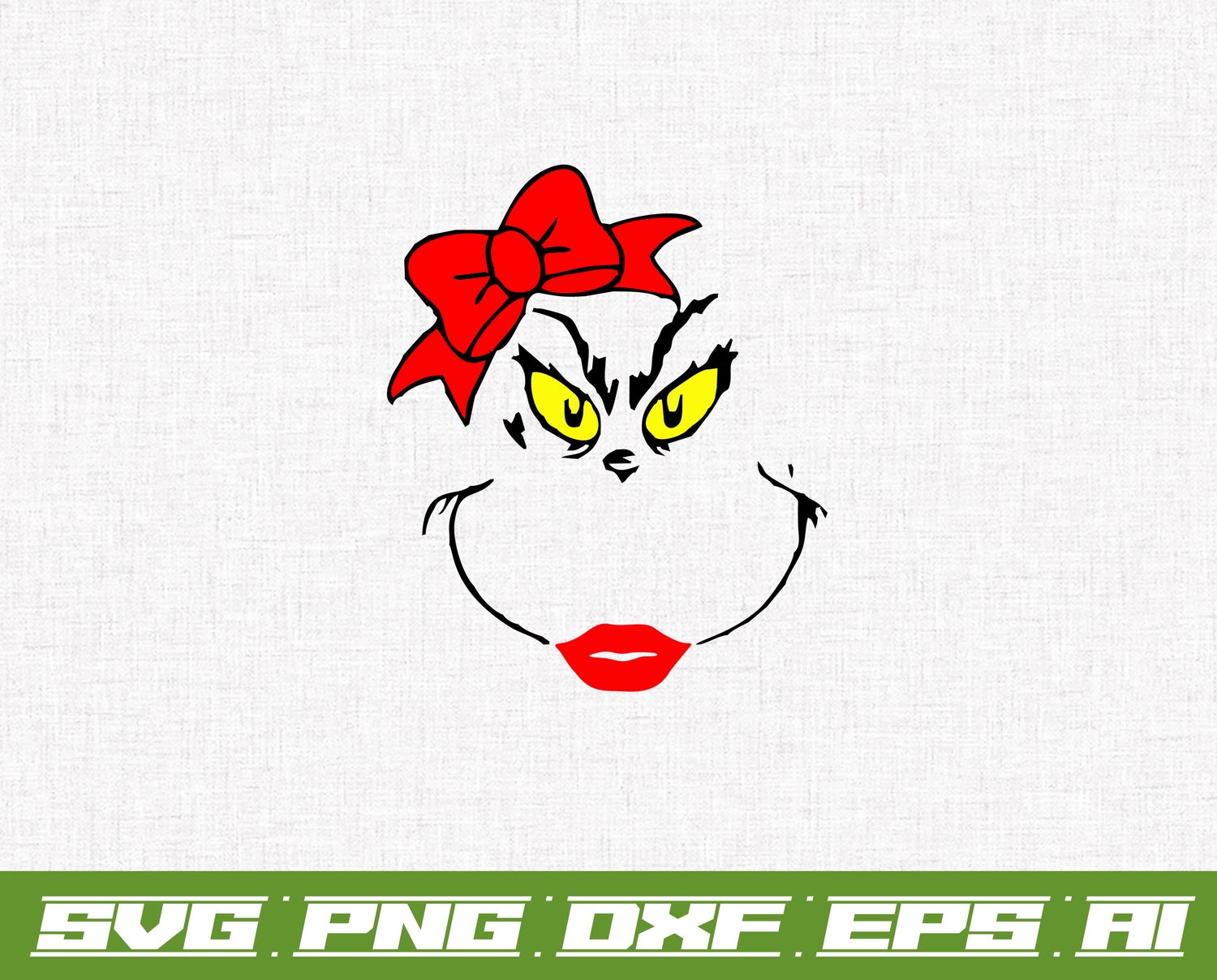 Grinch SVG, PNG, DXF, EPS, AI, Grinch face SVG, Grinch Cut files ...