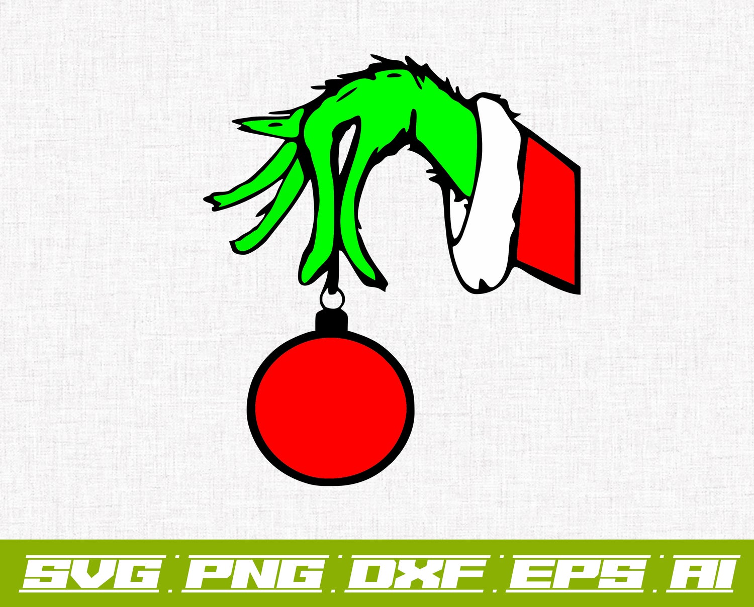 Grinch SVG, PNG, DXF, EPS, AI, Grinch face SVG, Grinch Cut files ...