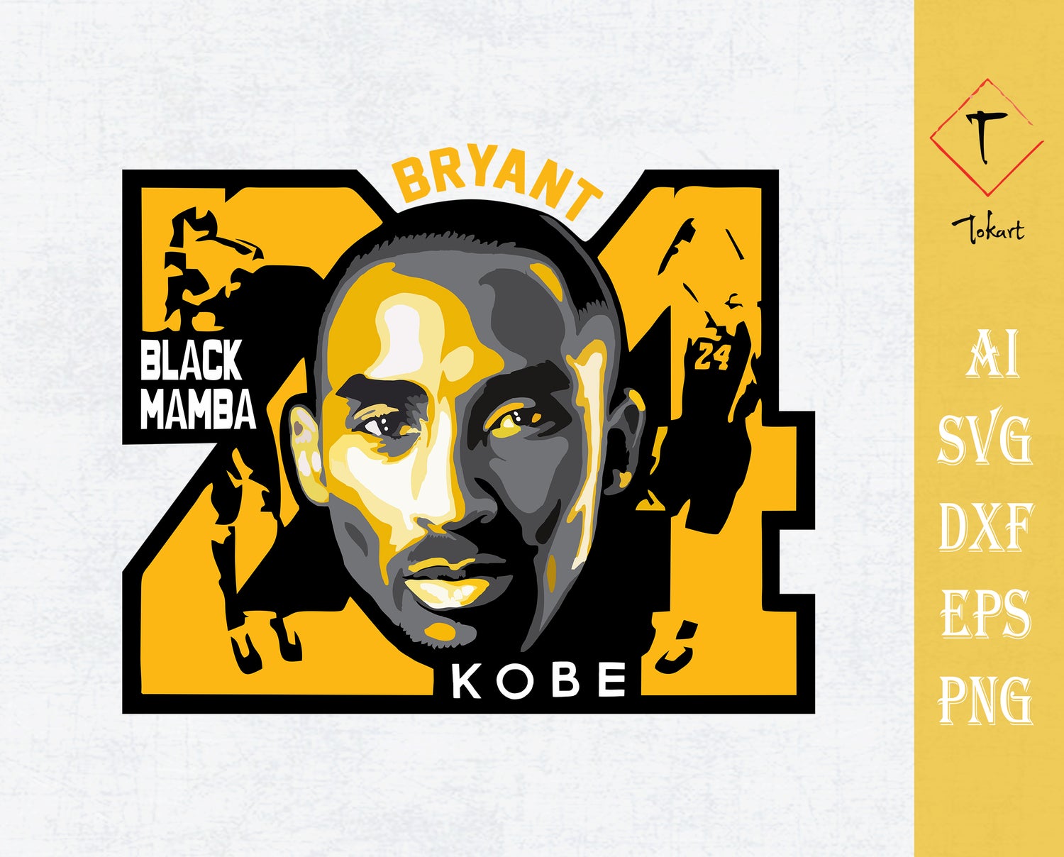 Kobe Bryant SVG, PNG, DXF, EPS, AI, Lakers SVG, Bryan SVG, Bryan Cut ...