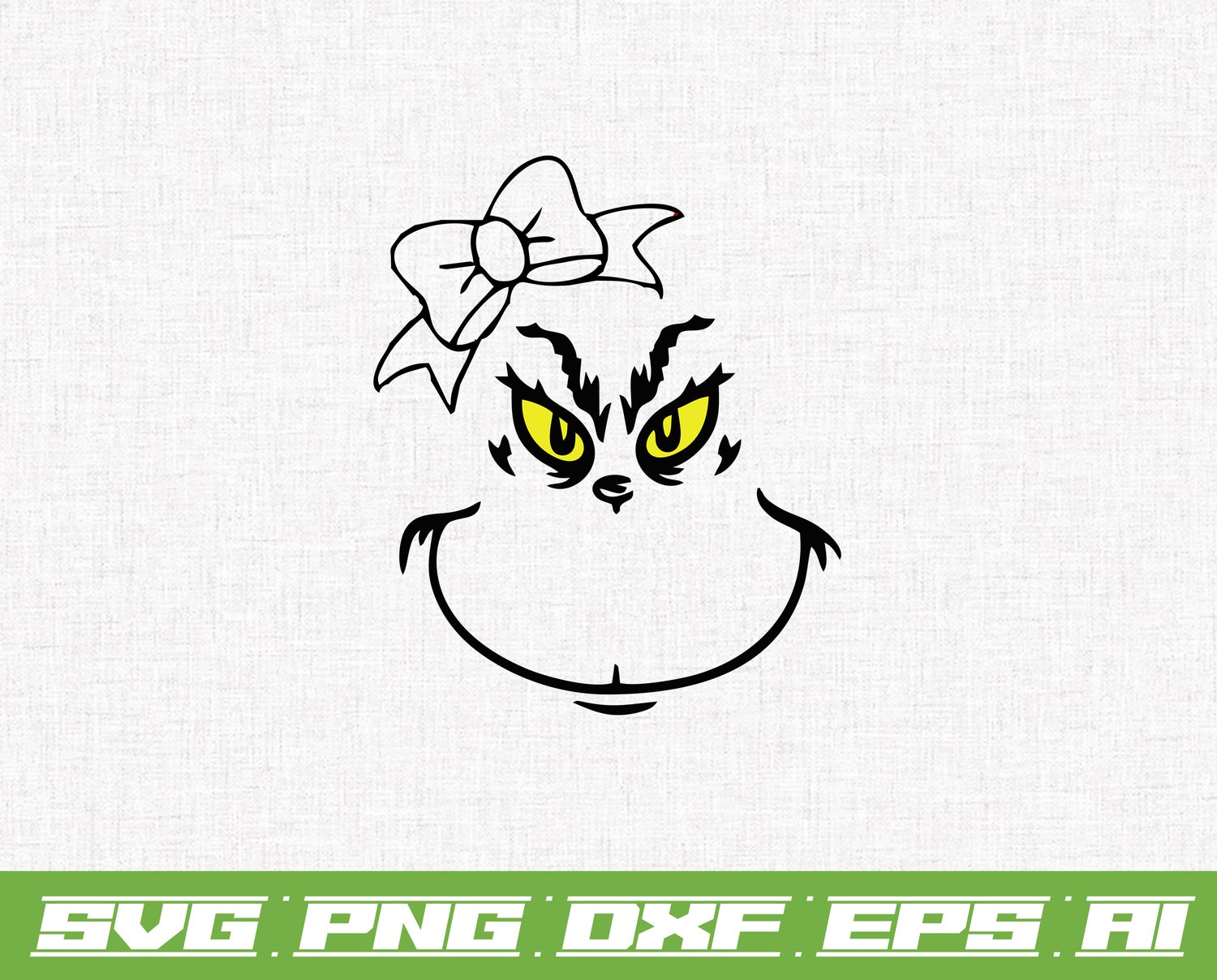 Grinch SVG, PNG, DXF, EPS, AI, Grinch face SVG, Grinch Cut files ...