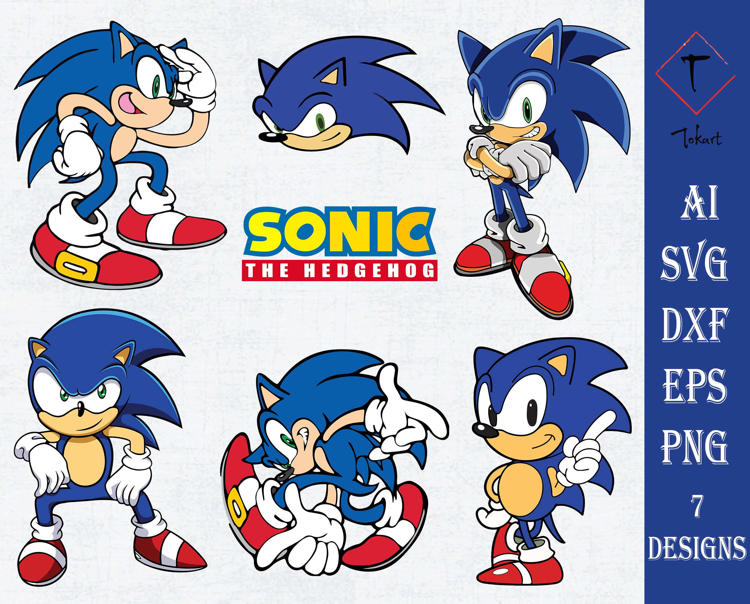 Sonic SVG, PNG, DXF, EPS, AI, Sonic Cut files, Sonic vector,Sonic ...