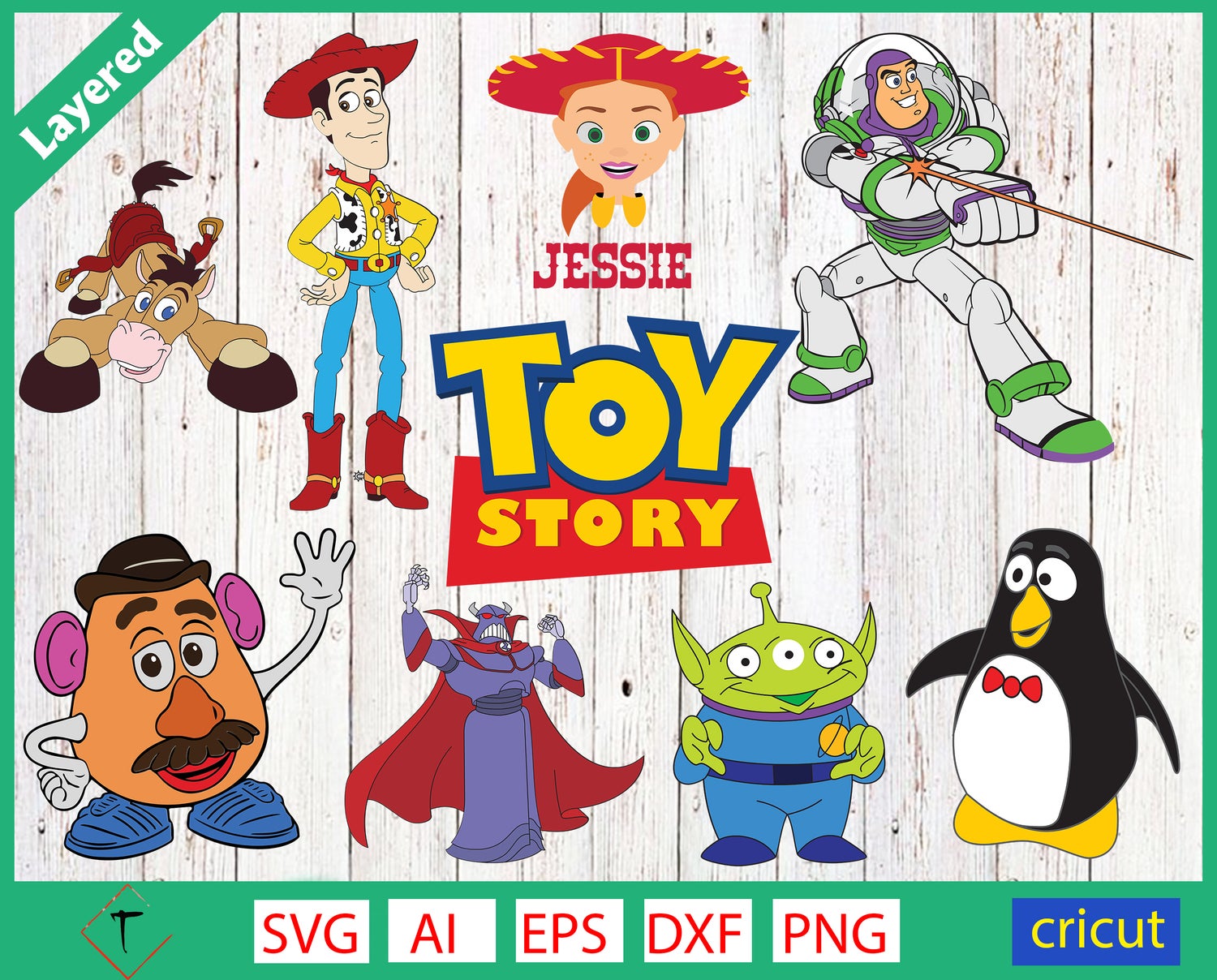 Toy Story SVG, PNG, DXF, EPS, AI, Toy Story Cut files, Toy Story vector ...