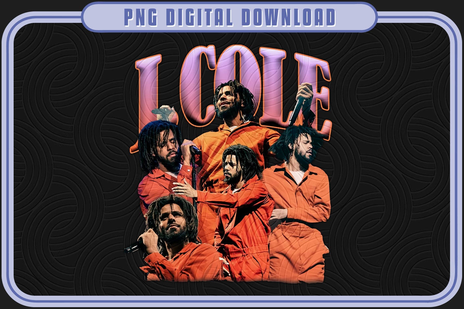 Vintage J Cole PNG, Rapper Design, Unisex T-Shirt Sweatshirt Hoodie ...