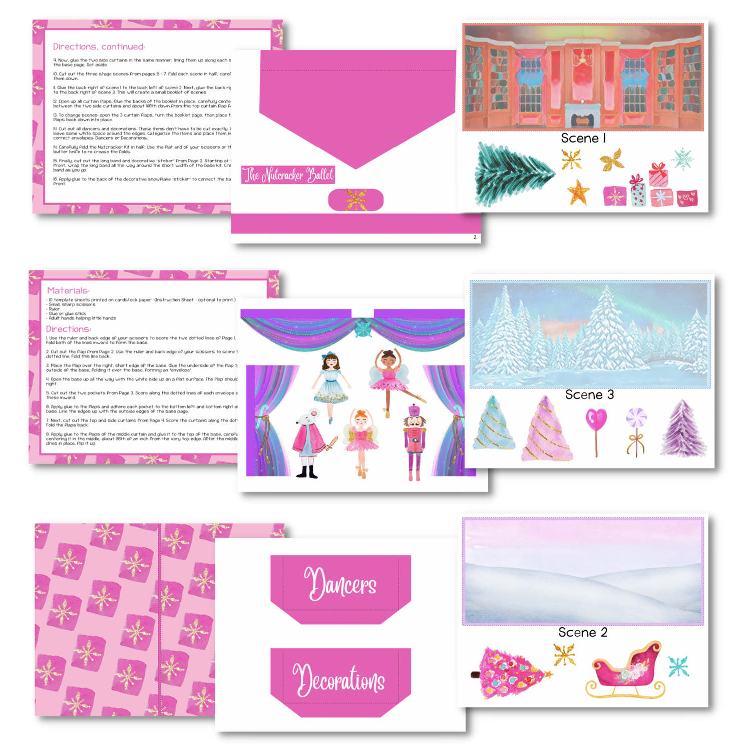 Nutcracker Ballet Paper Dolls Gift Set - Payhip