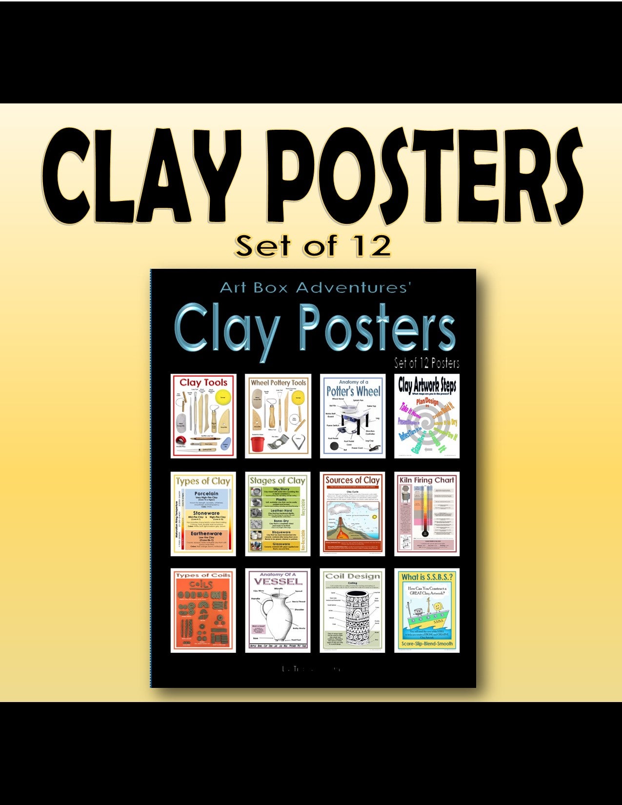 Clay Posters Bundle- Set of 12 Posters - Payhip
