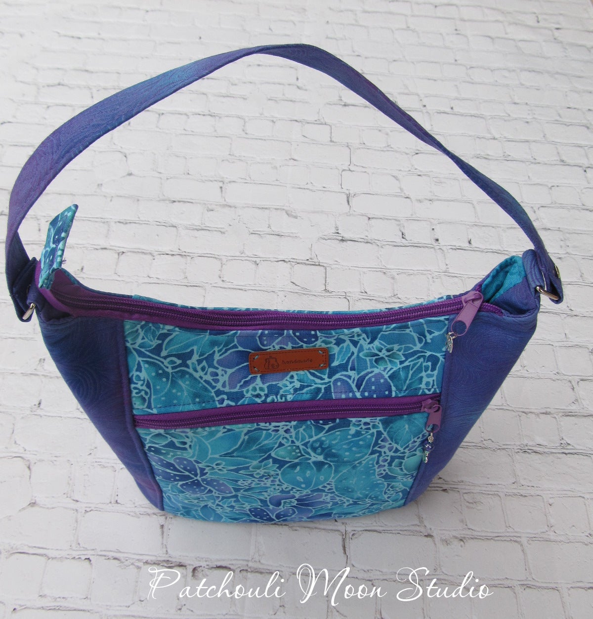 Ugly Naked Guy Hobo Bag in Purple & Aqua Prints - Payhip