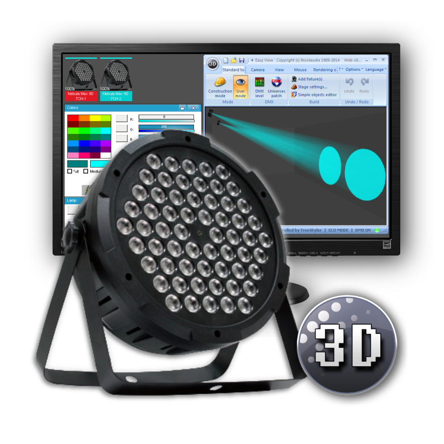 Librería de Magic 3D P/ Nebula Max 90 de Tecshow (60x1.5w) - Payhip