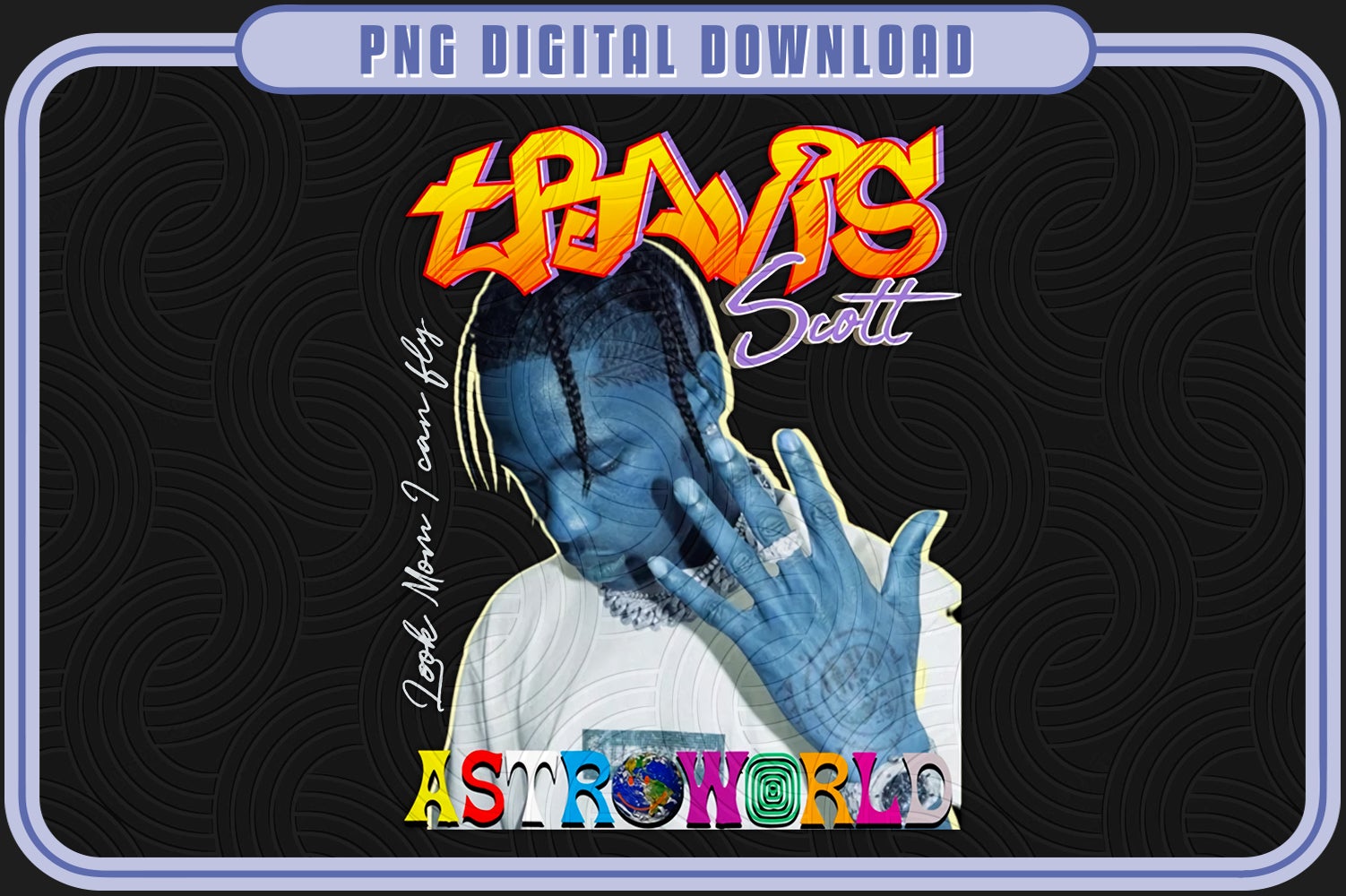 Travis Scott png file, Rap tee design for t-shirt printing, Travis ...