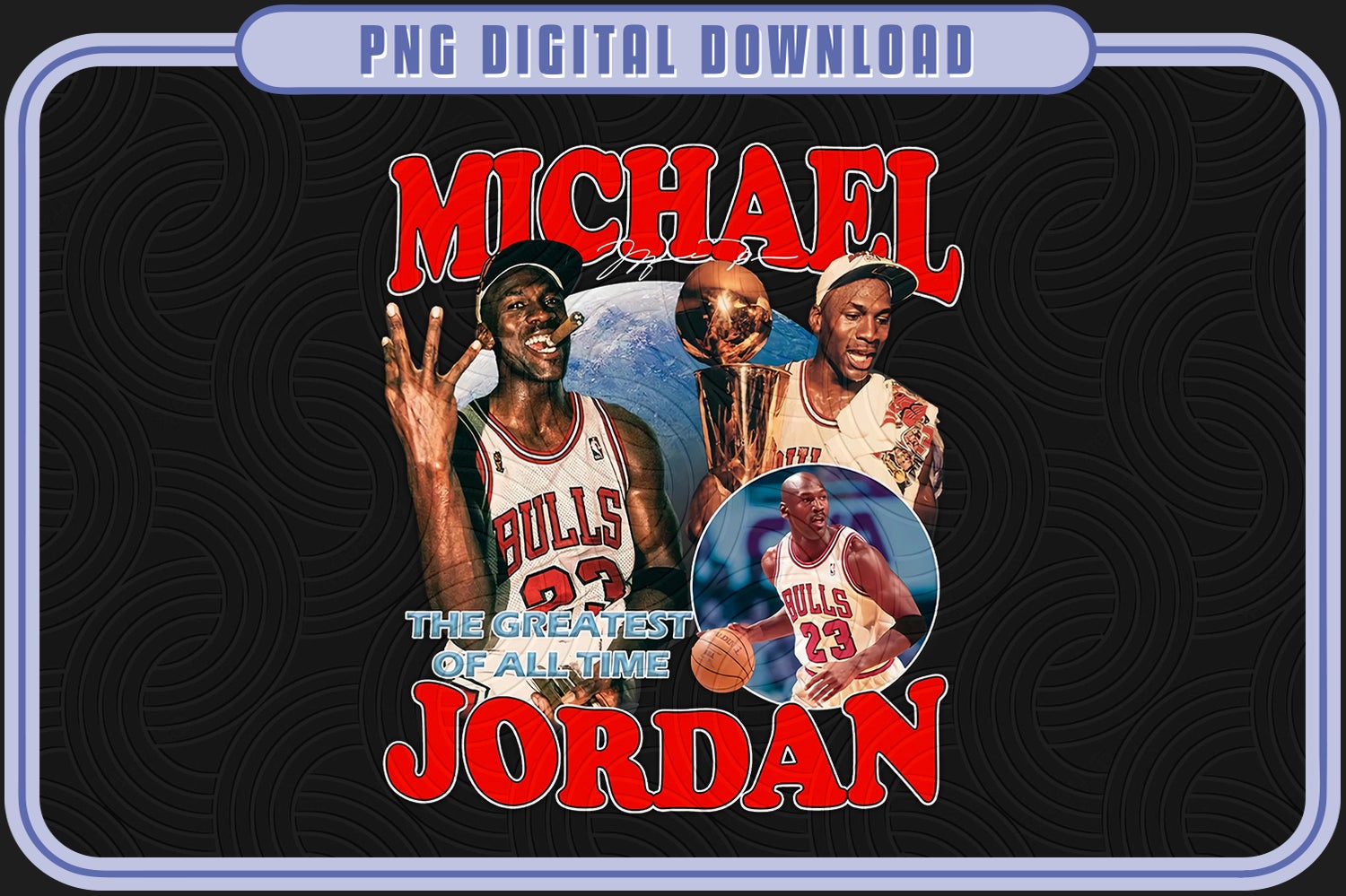 Michael Jordan Png file, Michael Jordan Vintage T Shirt Design PNG ...