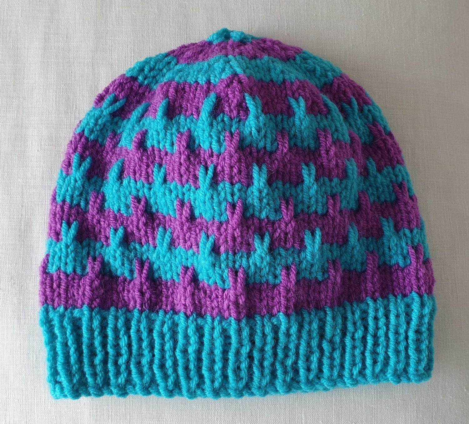Chunky, striped, slip stitch beanie - May - Payhip