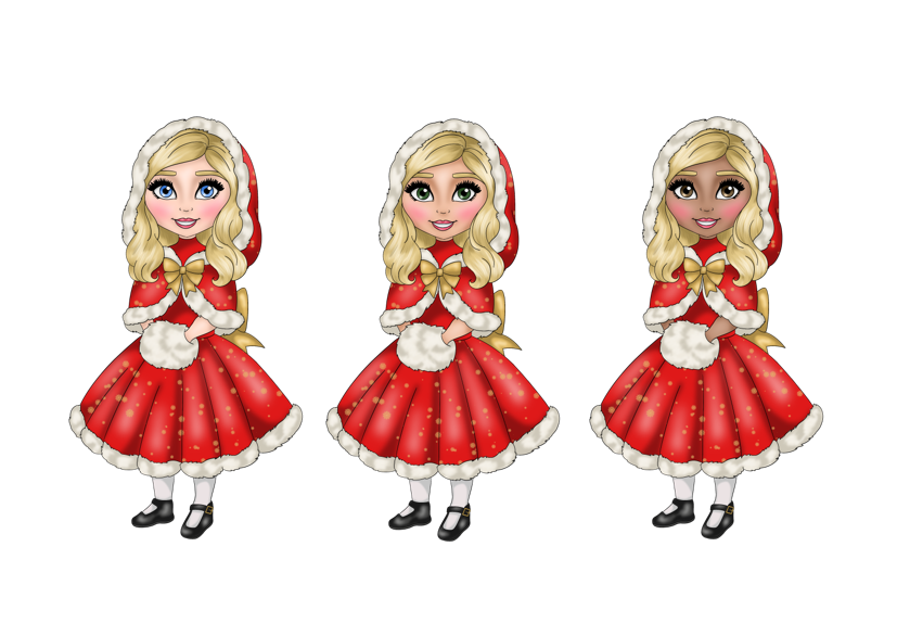 Abigail red Personalised Christmas Doll teddy - Payhip