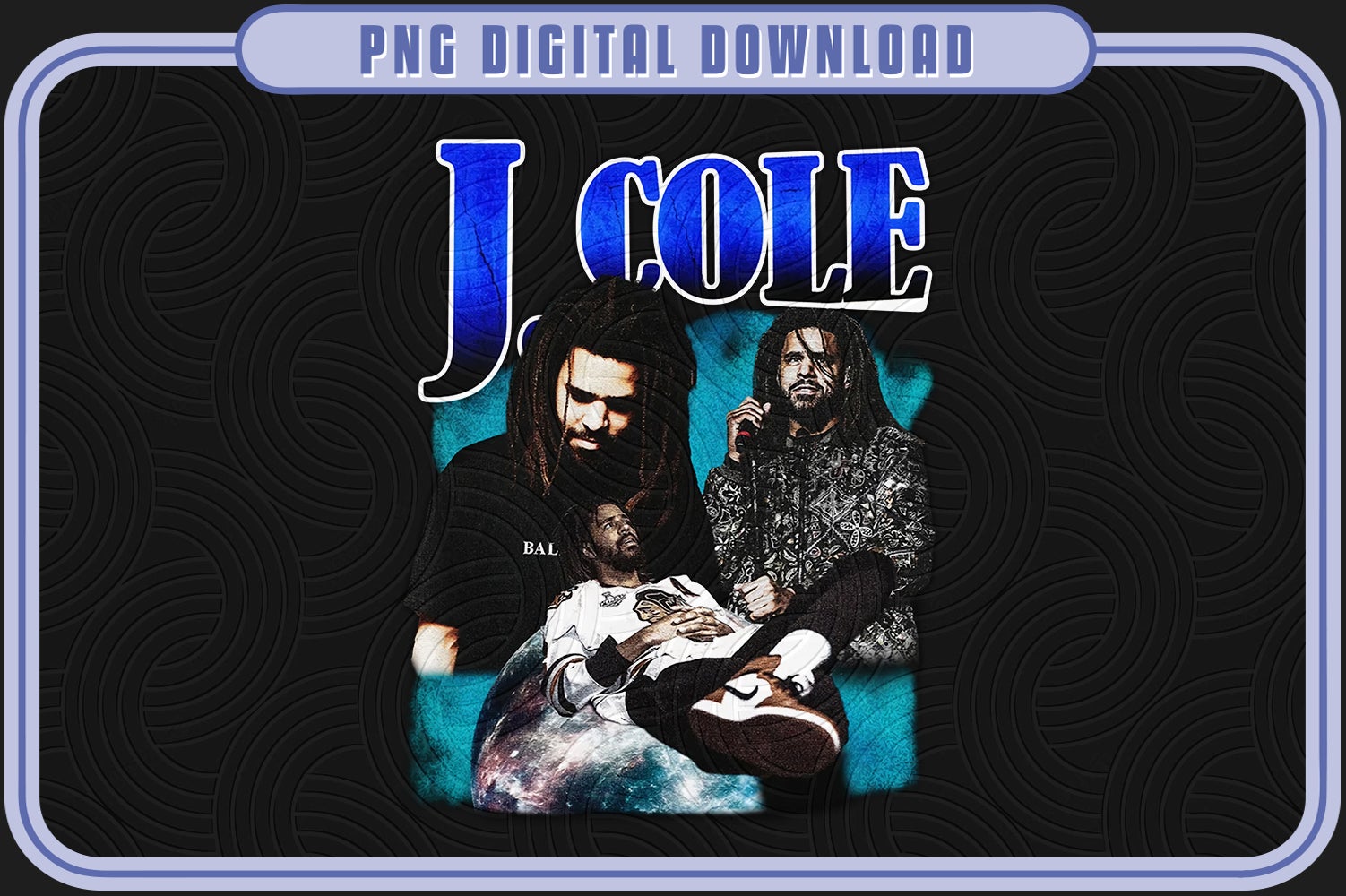 Retro J.Cole Rapper Png, J.Cole Rapper Digital File, Hip Hop, PNG Files ...