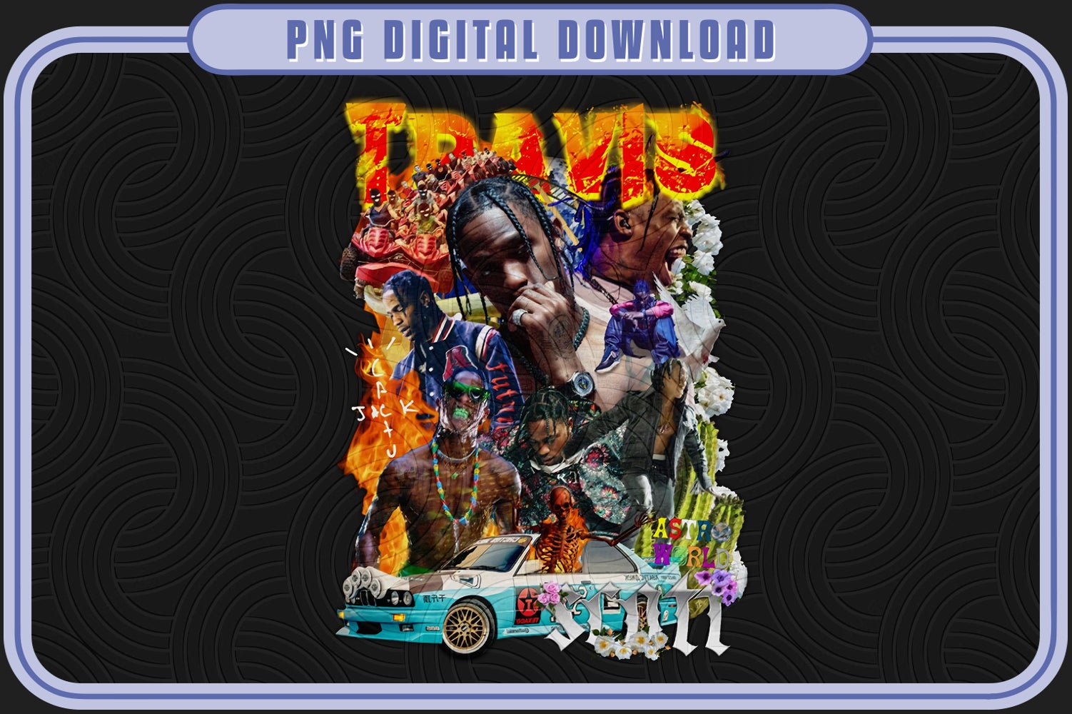 Travis Scott T-shirt Design, Travis Scott Png file, Rap tee, Png ...