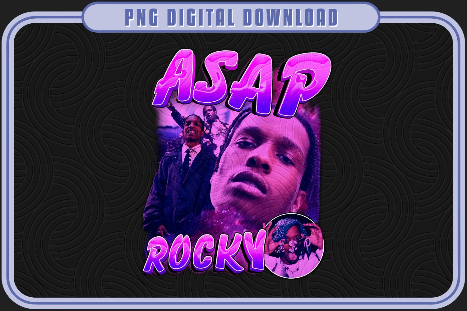 ASAP Rocky Shirt Design, Rap tee, Vintage Bootleg style T-shirt design ...