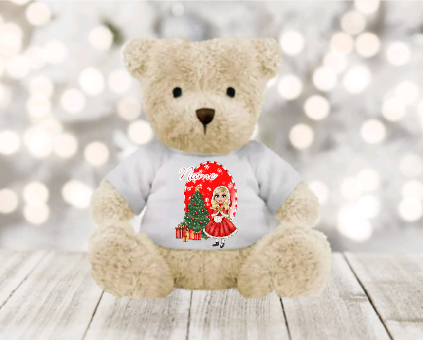 Abigail red Personalised Christmas Doll teddy - Payhip