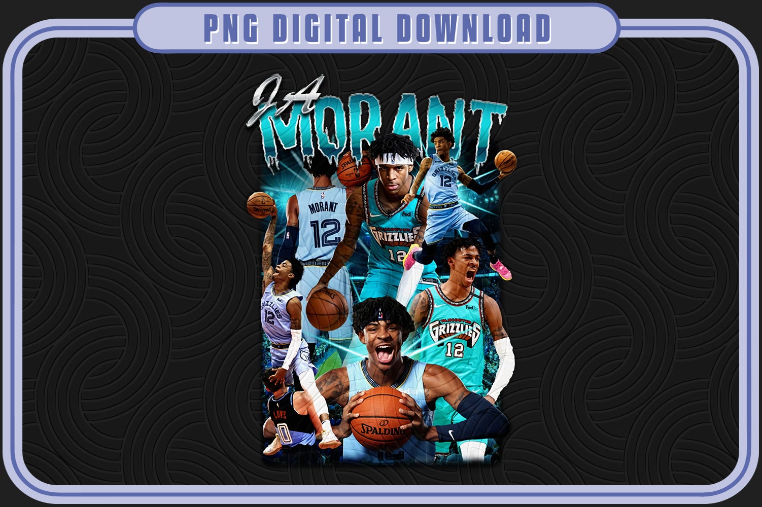 JA MORANT png, Ja Morant Shirt png, 90s Vintage x Bootleg Style Rap Tee ...