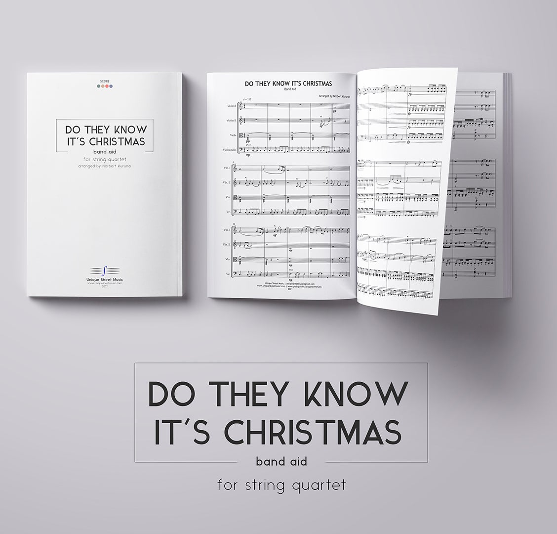 Do They Know It's Christmas - Band Aid | String Quartet Sheet Music ...