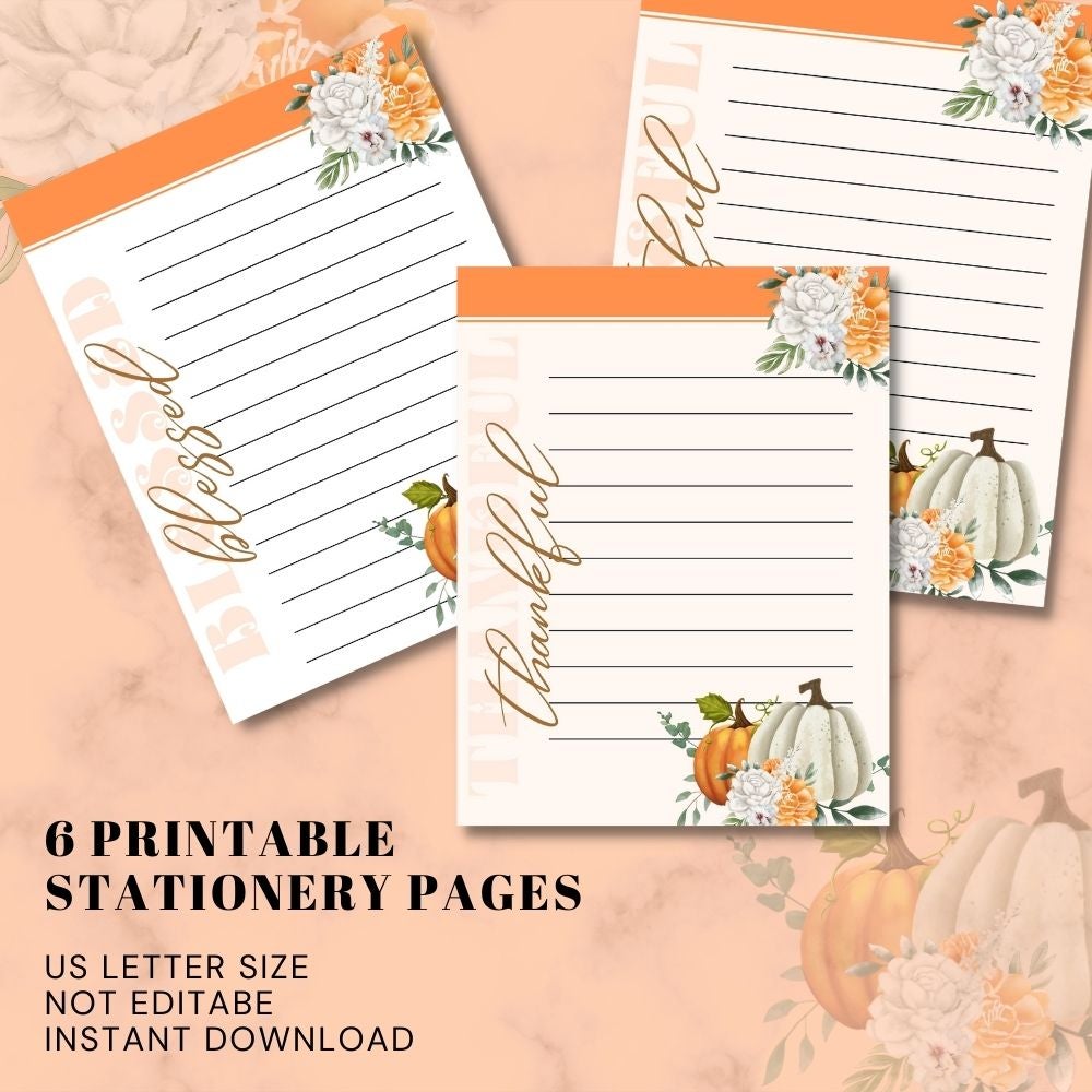 Printable Fall Stationery Set - Payhip