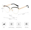 Vintage Cat Eye Anti-blue Light Metal Glasses Frames Women Spectacles Fashion Eyewear Eyeglasses ...