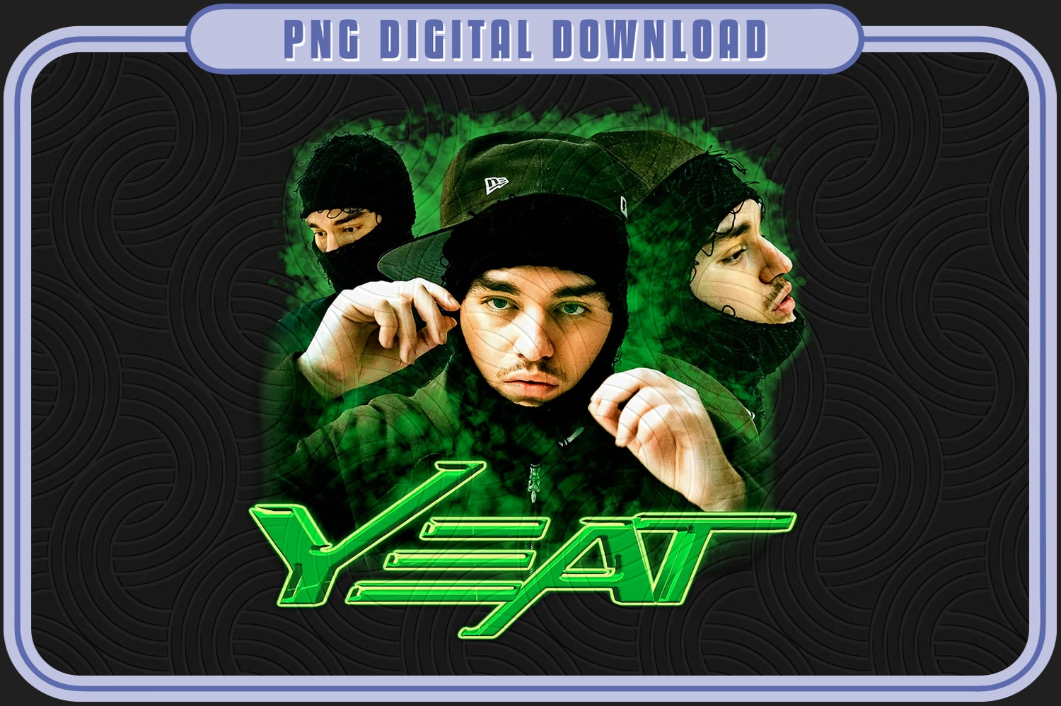 Yeat Png Design, Vintage Bootleg T-shirt design, Rap tee, Hip Hop ...