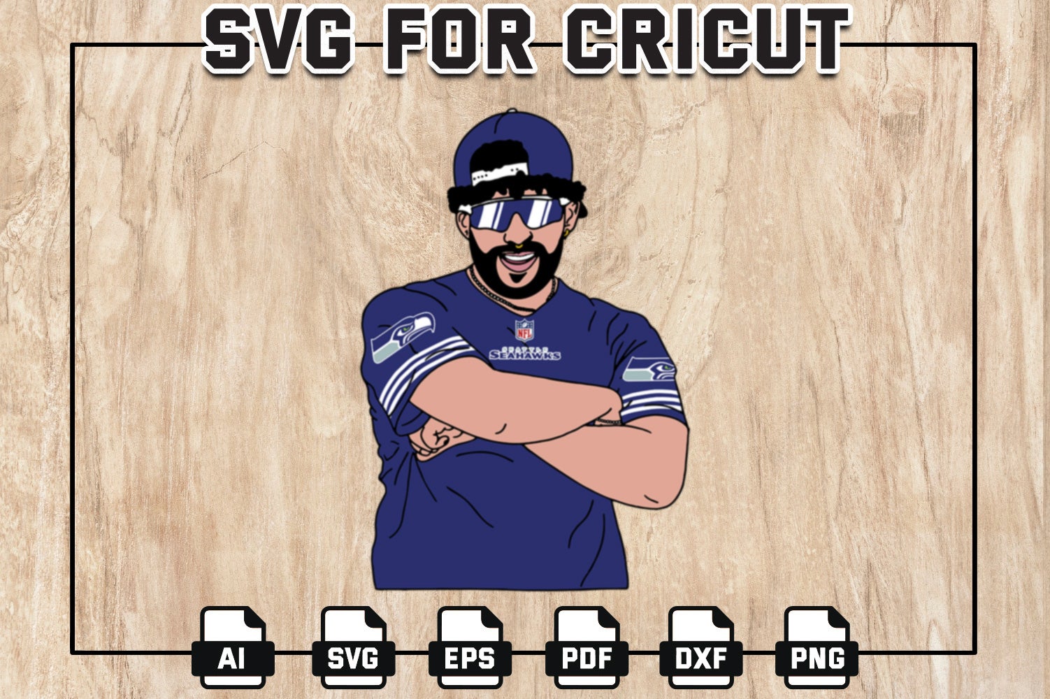 Bad Bunny Seahawks ens NFL Svg, Seattle-Seahawks Football Team Svg, Bad ...