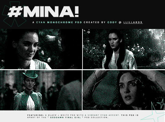 #MINA! a cyan monochrome psd by llillards - Payhip